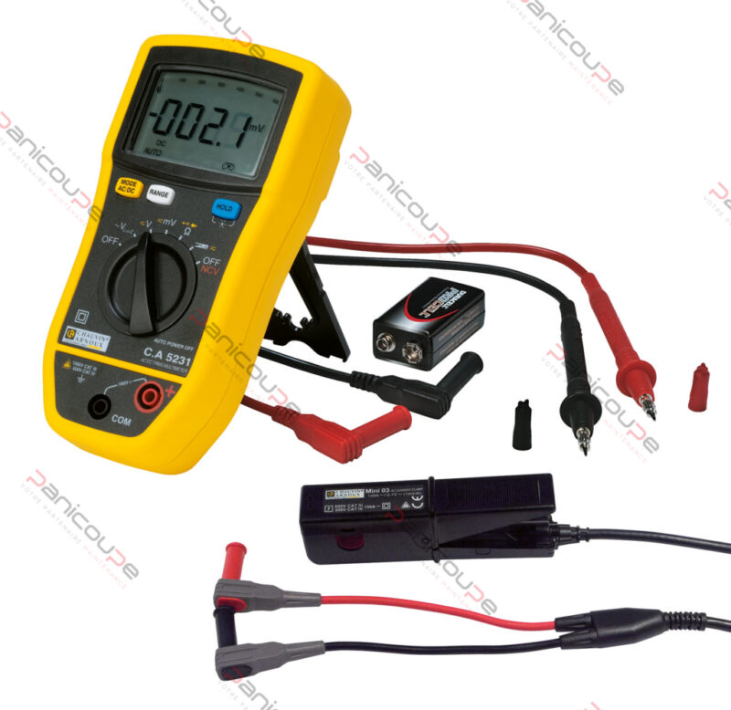 MULTIMÈTRE NUMÉRIQUE CHAUVIN ARNOUX CA5231 + PINCE AMPÈREMÉTRIQUE MINI03 | Panicoupe